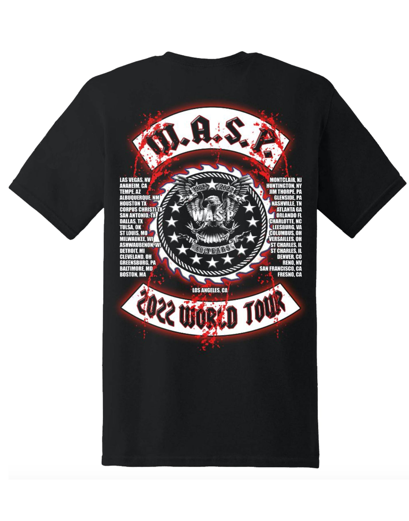 W.A.S.P. "40 Years Live - World Tour" Mens Tee – waspnation